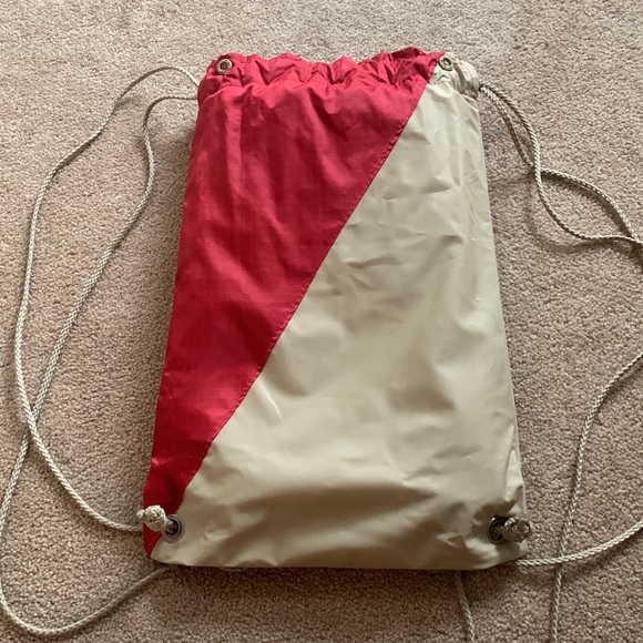 totes | Jackets & Coats | Totes Packable Drawstring Bag Red And Tan ...
